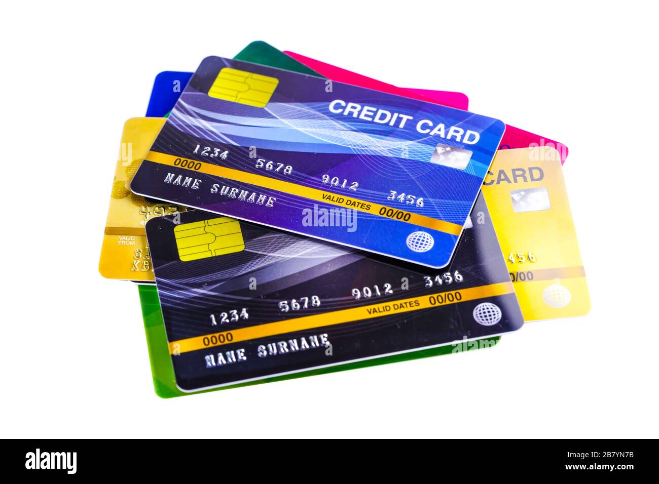 Credit card on white background : Financial development, Accounting ...