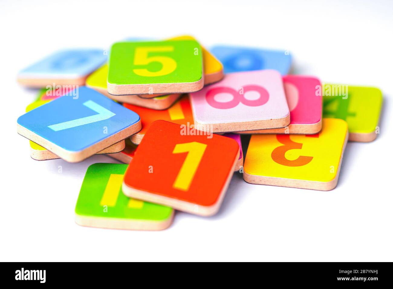 Math Number colorful on white background : Education study mathematics ...