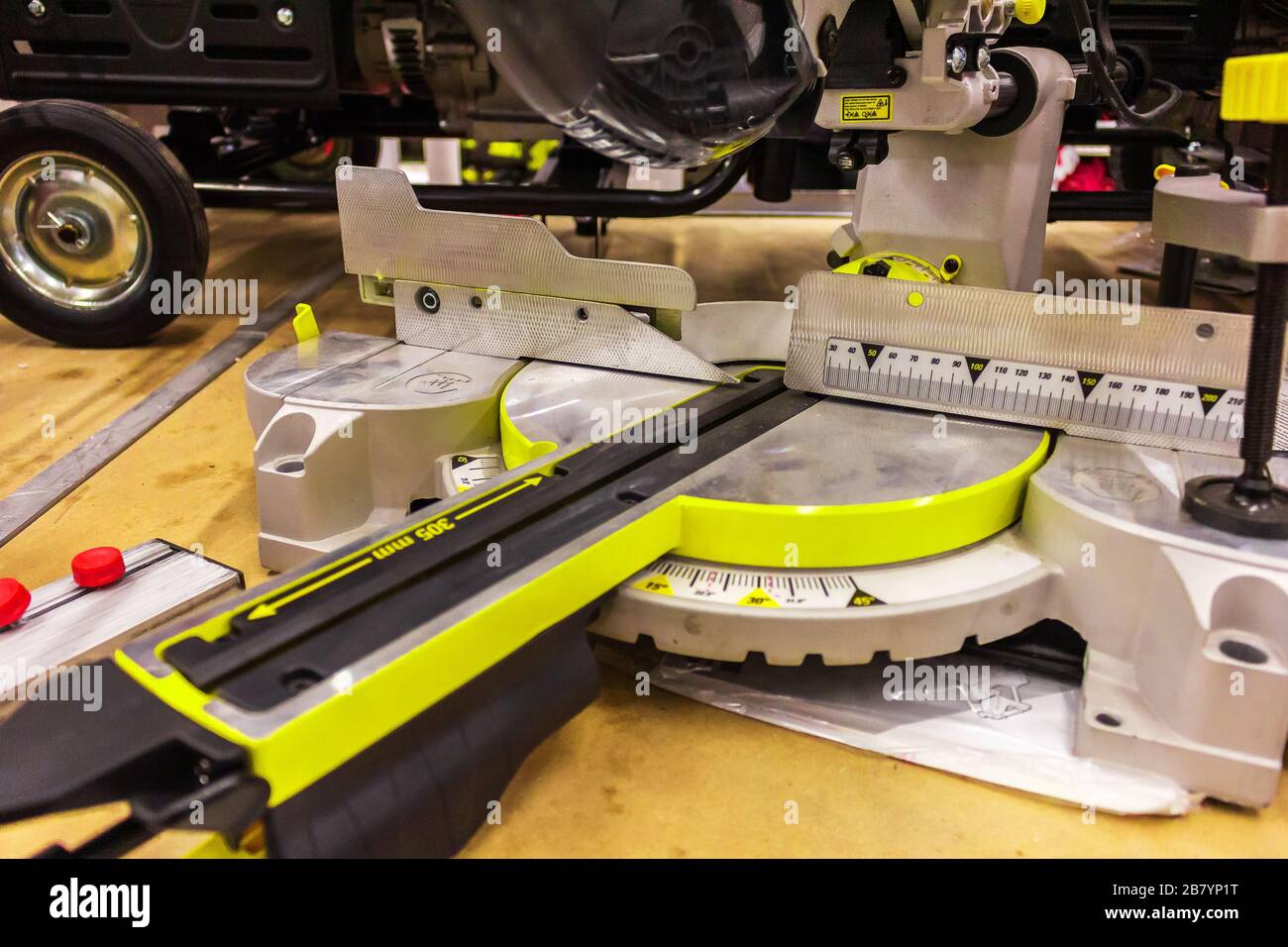 miter saw circular electric tool professional equipment Stock Photo - Alamy