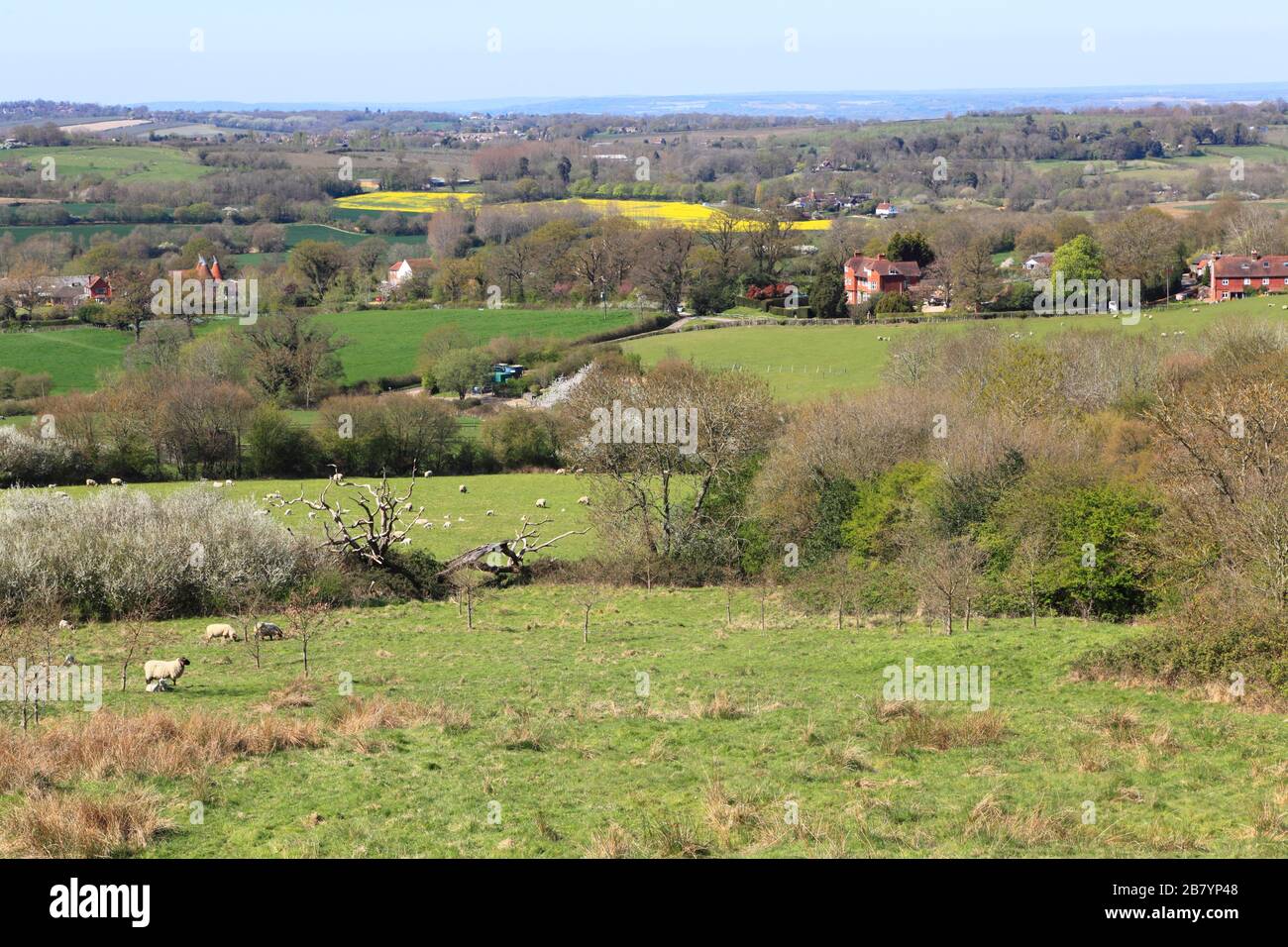 Kent countryside spring UK Stock Photo - Alamy
