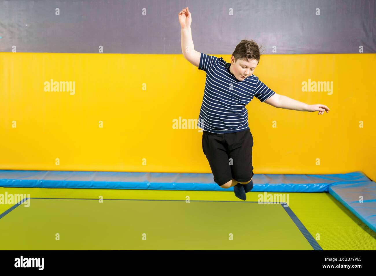 Fat Asian Kid Jumping