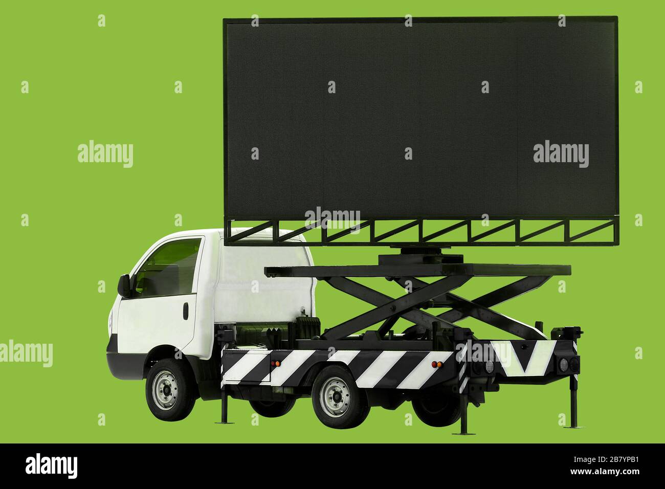 Billboard on car LED panel for sign Advertising isolated on background ...