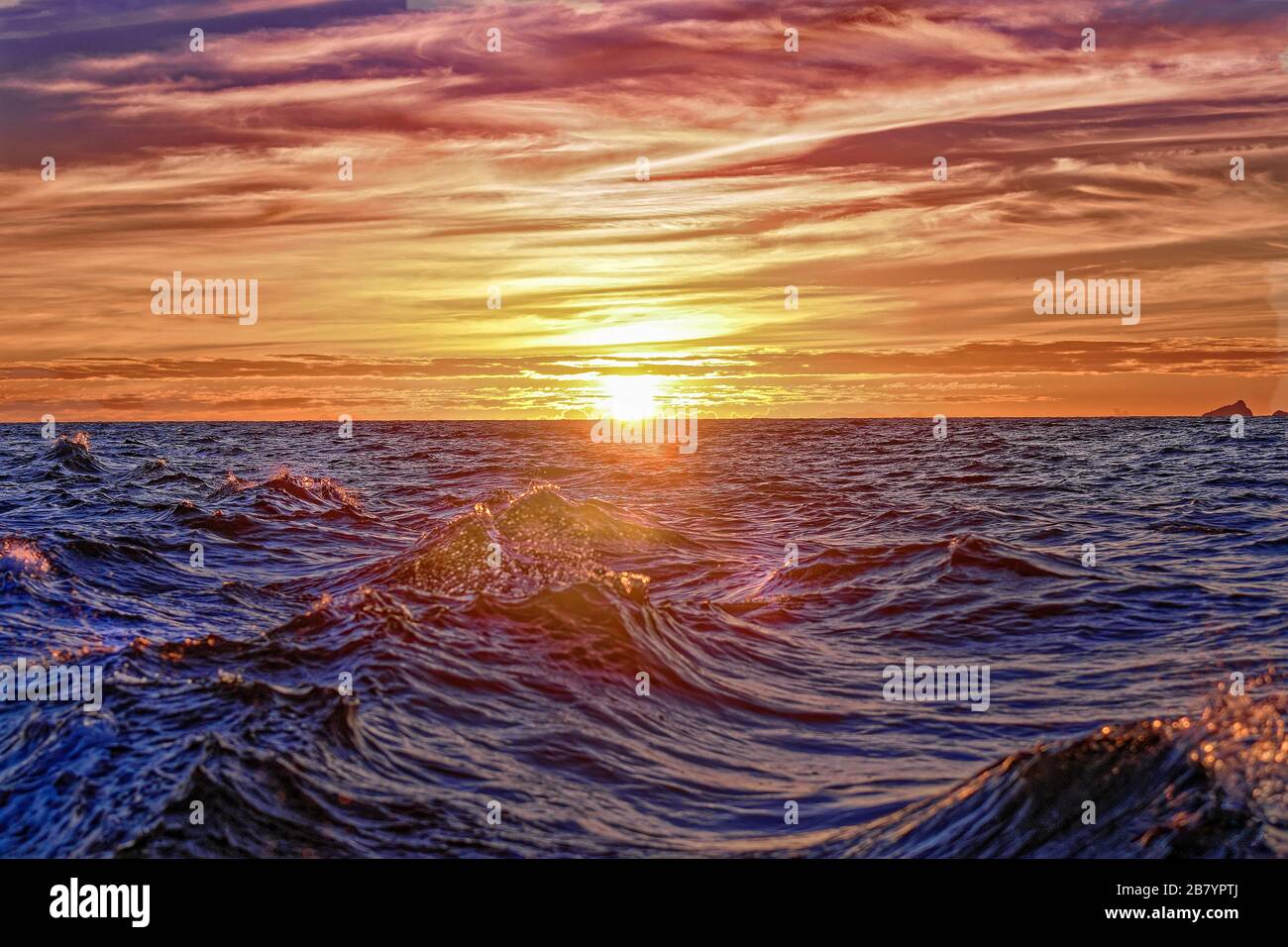 Sunset in Ensenada in Baja California Mexico Stock Photo - Alamy