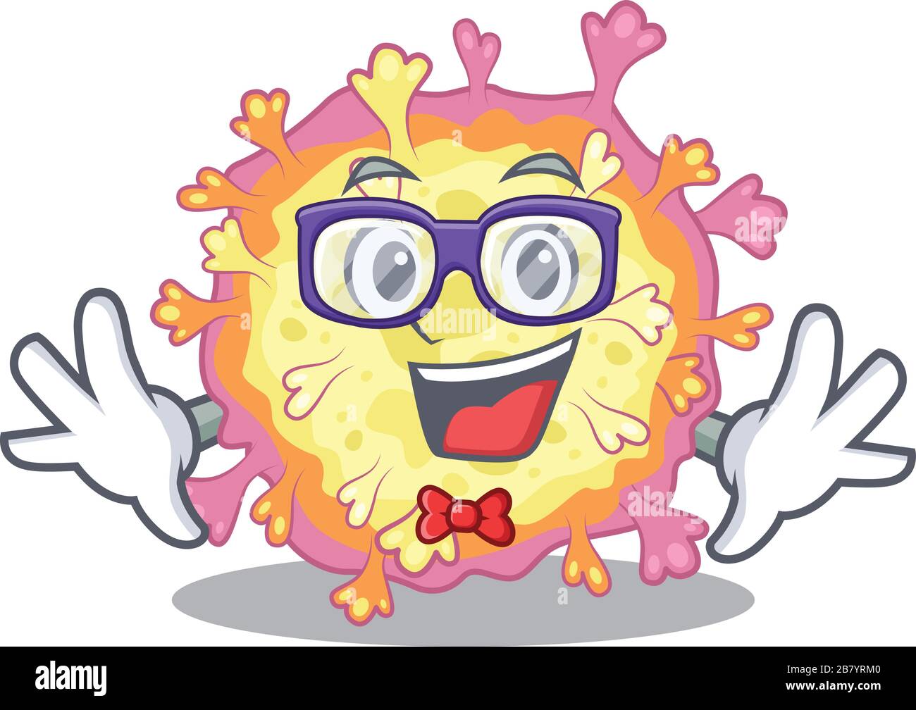 Super Funny Geek coronaviridae virus cartoon character design Stock ...
