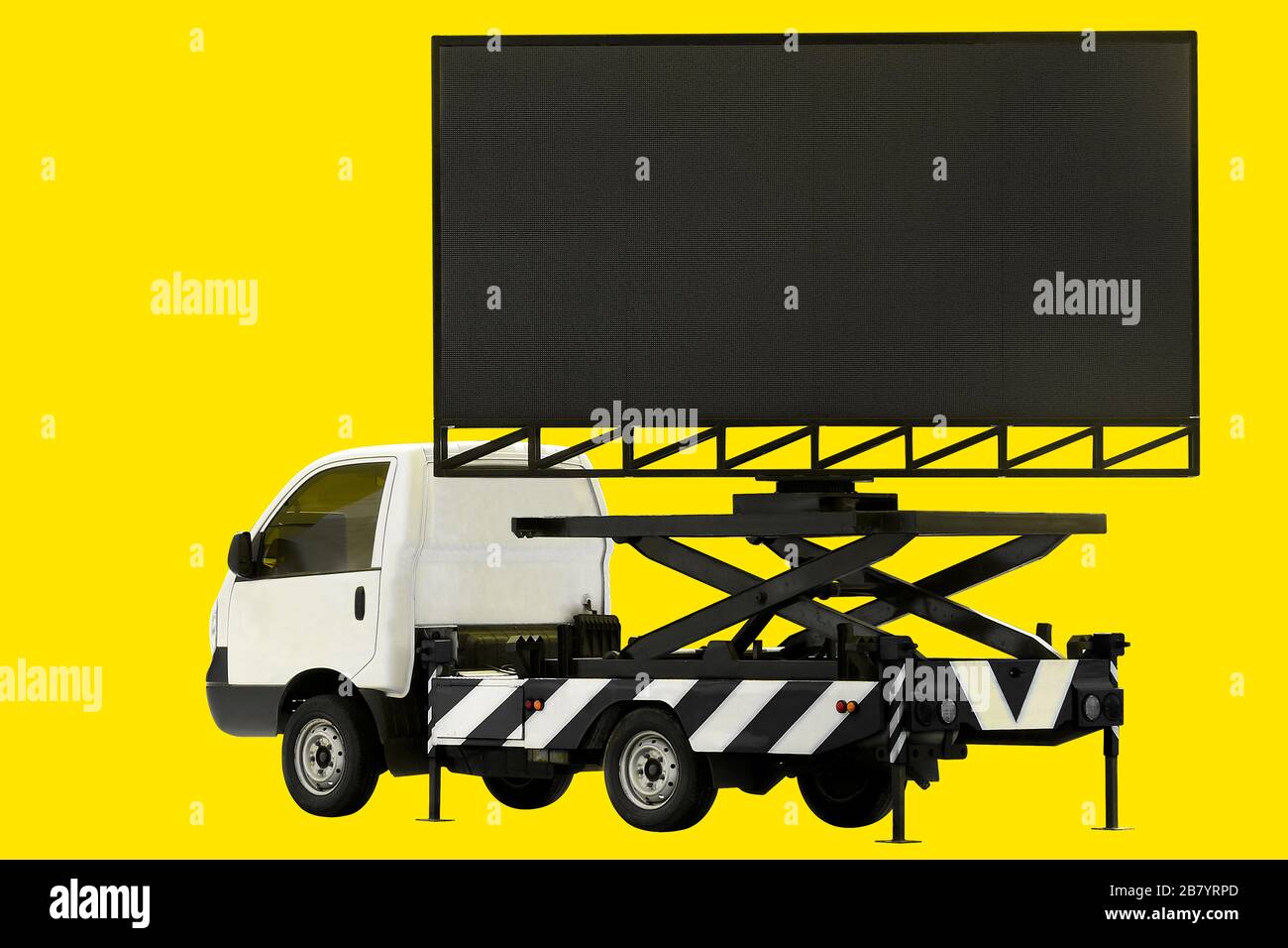 Billboard on car LED panel for sign Advertising isolated on background ...