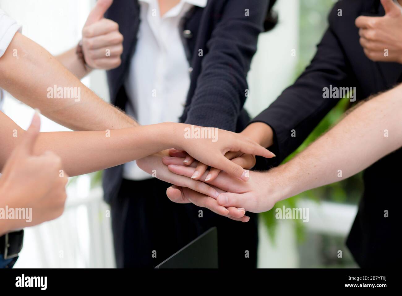 Group of business people join the hand or group teamwork concept Stock Photo - Alamy