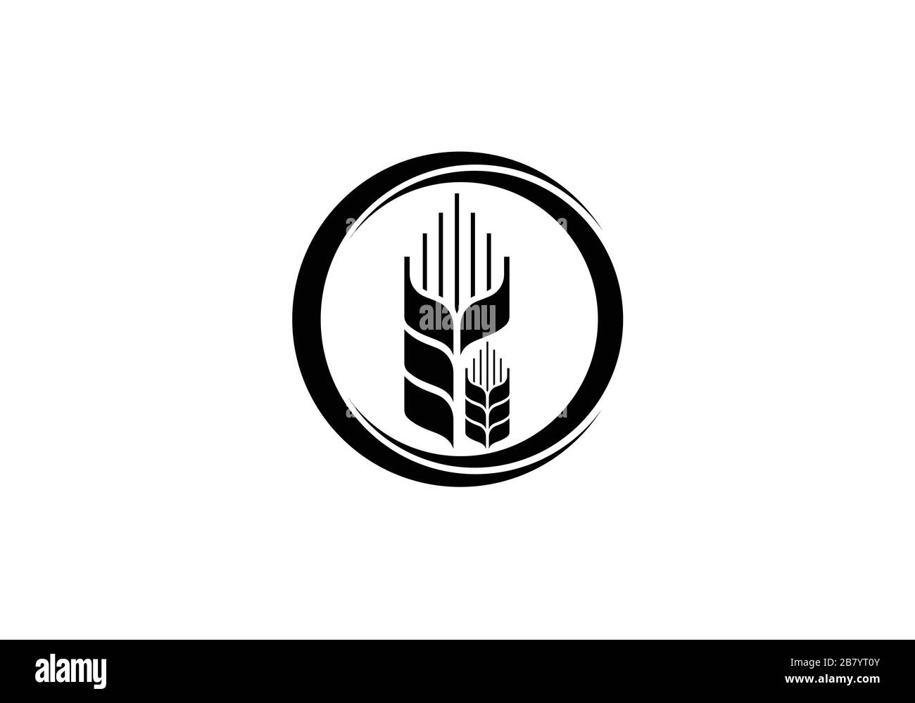 Wheat Ears Icon and Logo. For Identity Style of Natural Product Company ...