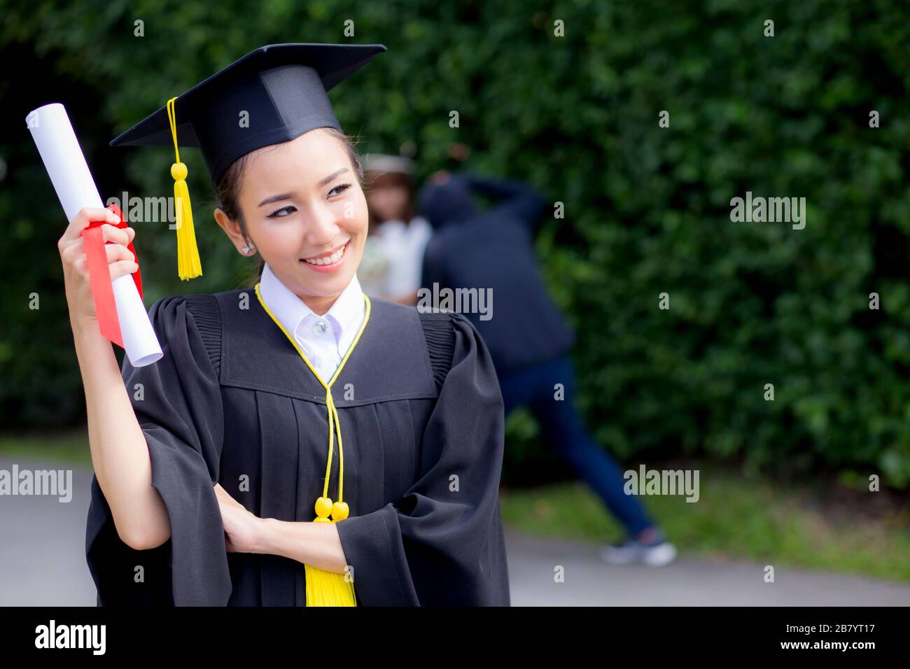 Happy graduated student girl, congratulations - graduate education ...