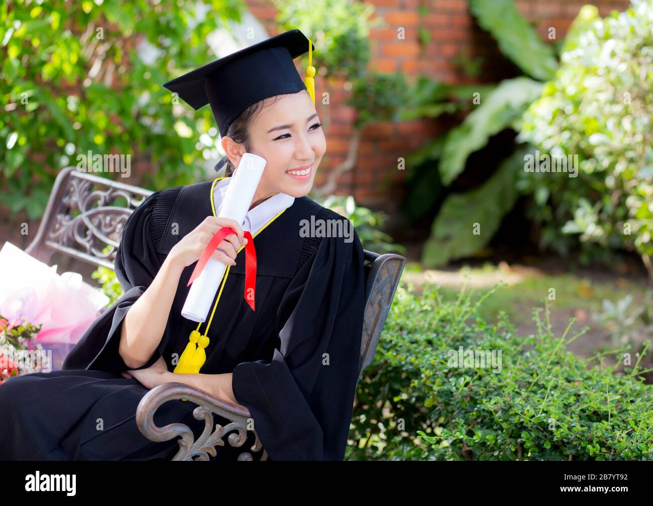 Happy graduated student girl, congratulations - graduate education ...