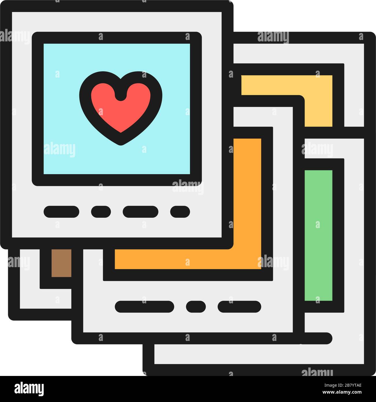 Wedding photos, love flat color line icon Stock Vector Image & Art - Alamy