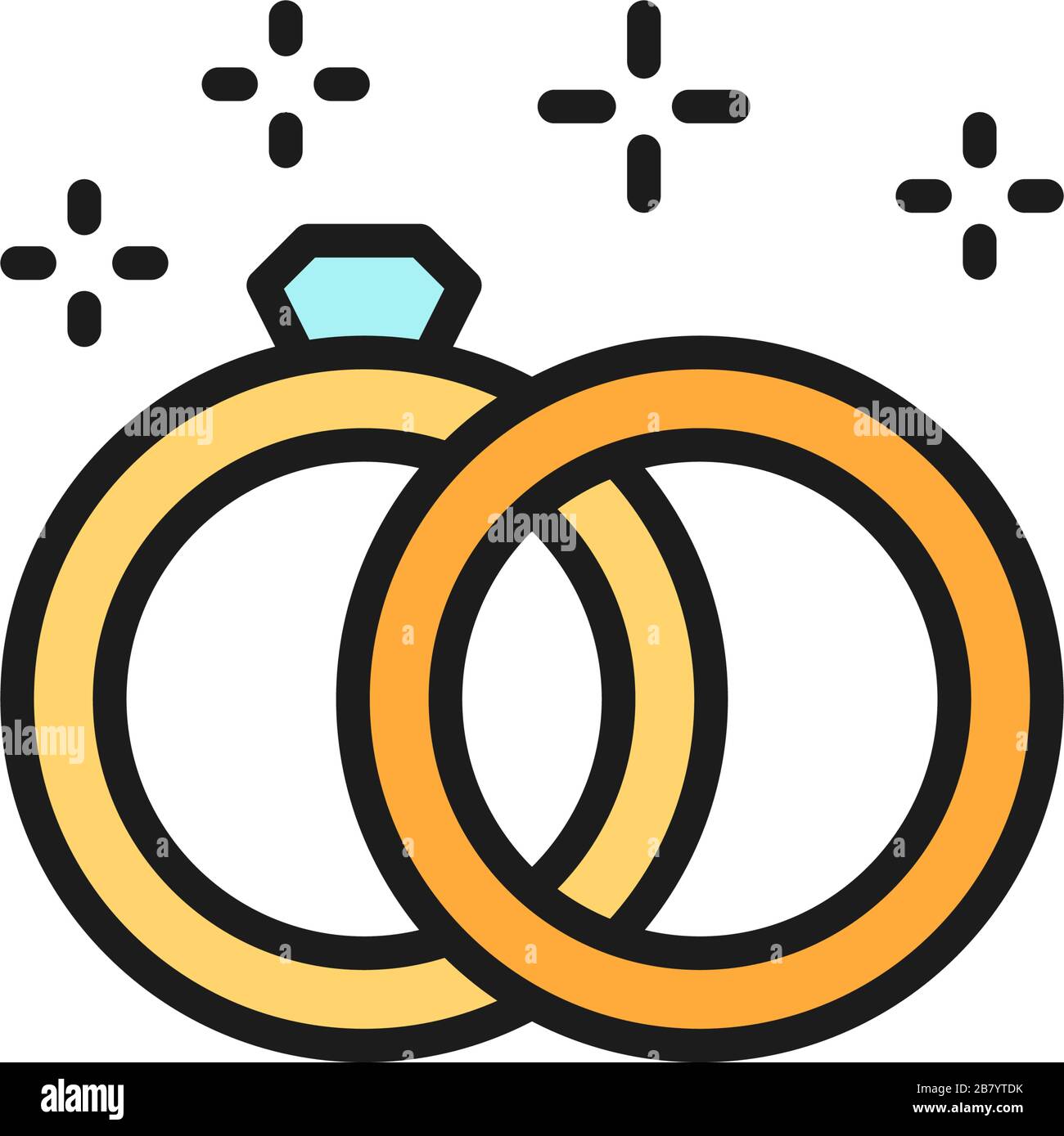 Diamond ring color line Cut Out Stock Images & Pictures - Alamy