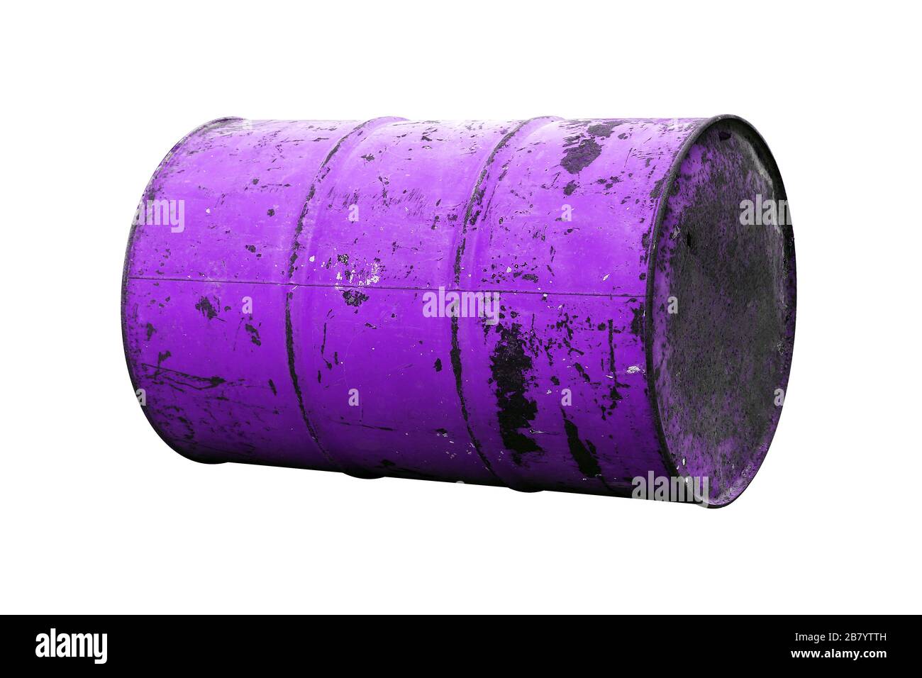 Barrel Oil purple Old isolated on background white Stock Photo - Alamy