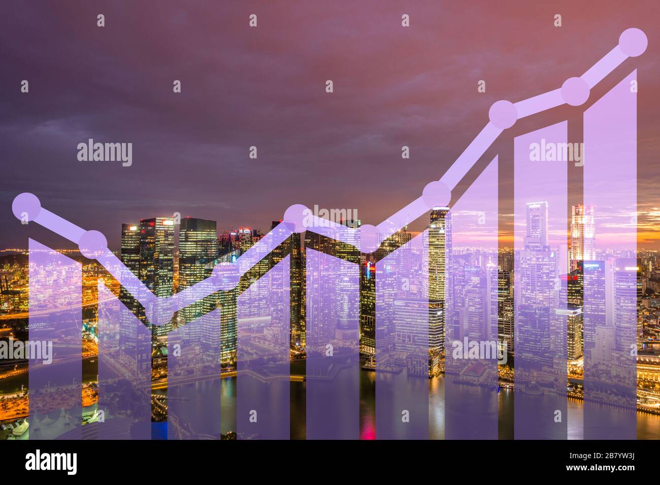 The economic growth concept with charts Stock Photo - Alamy
