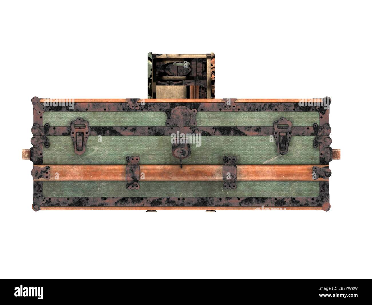 3d render vintage trunk Stock Photo - Alamy