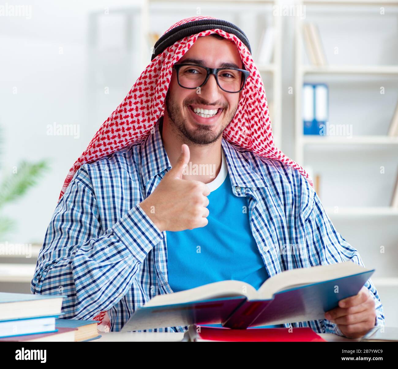 The arab student preparing for university exams Stock Photo - Alamy