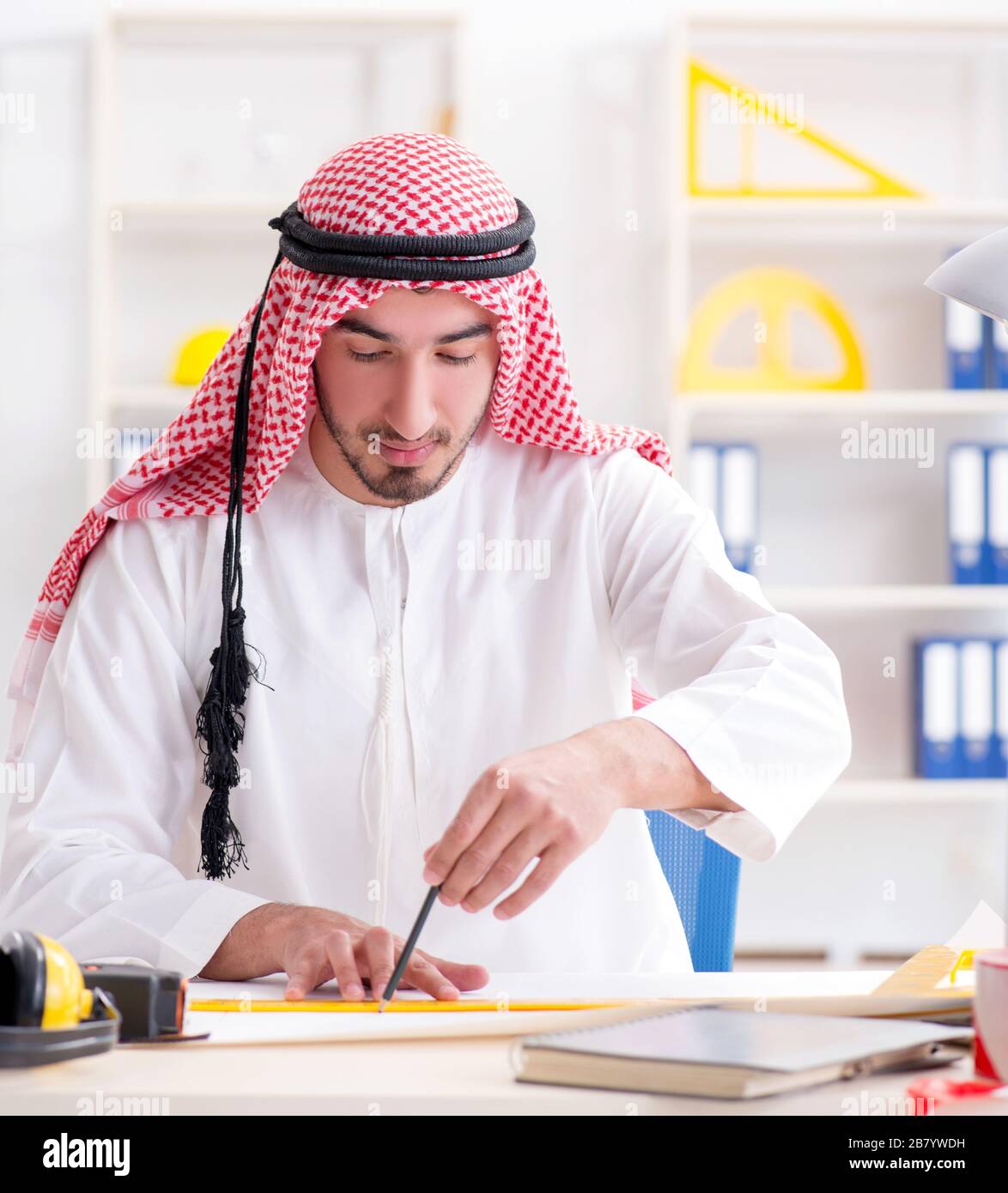 The arab engineer working on new project Stock Photo - Alamy