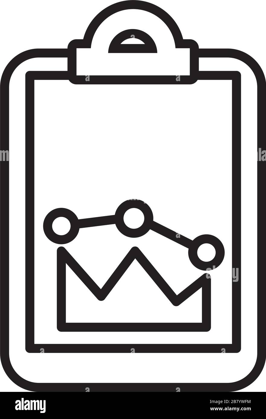 statistics infographic in clipboard line style Stock Vector Image & Art ...