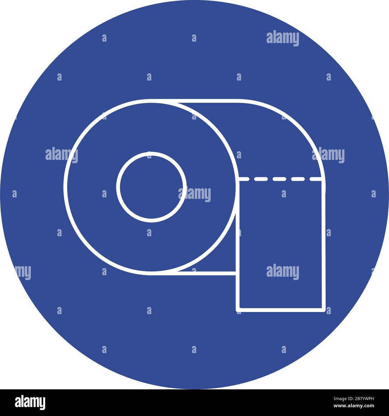 toilet paper, line block style icon vector illustration design Stock ...