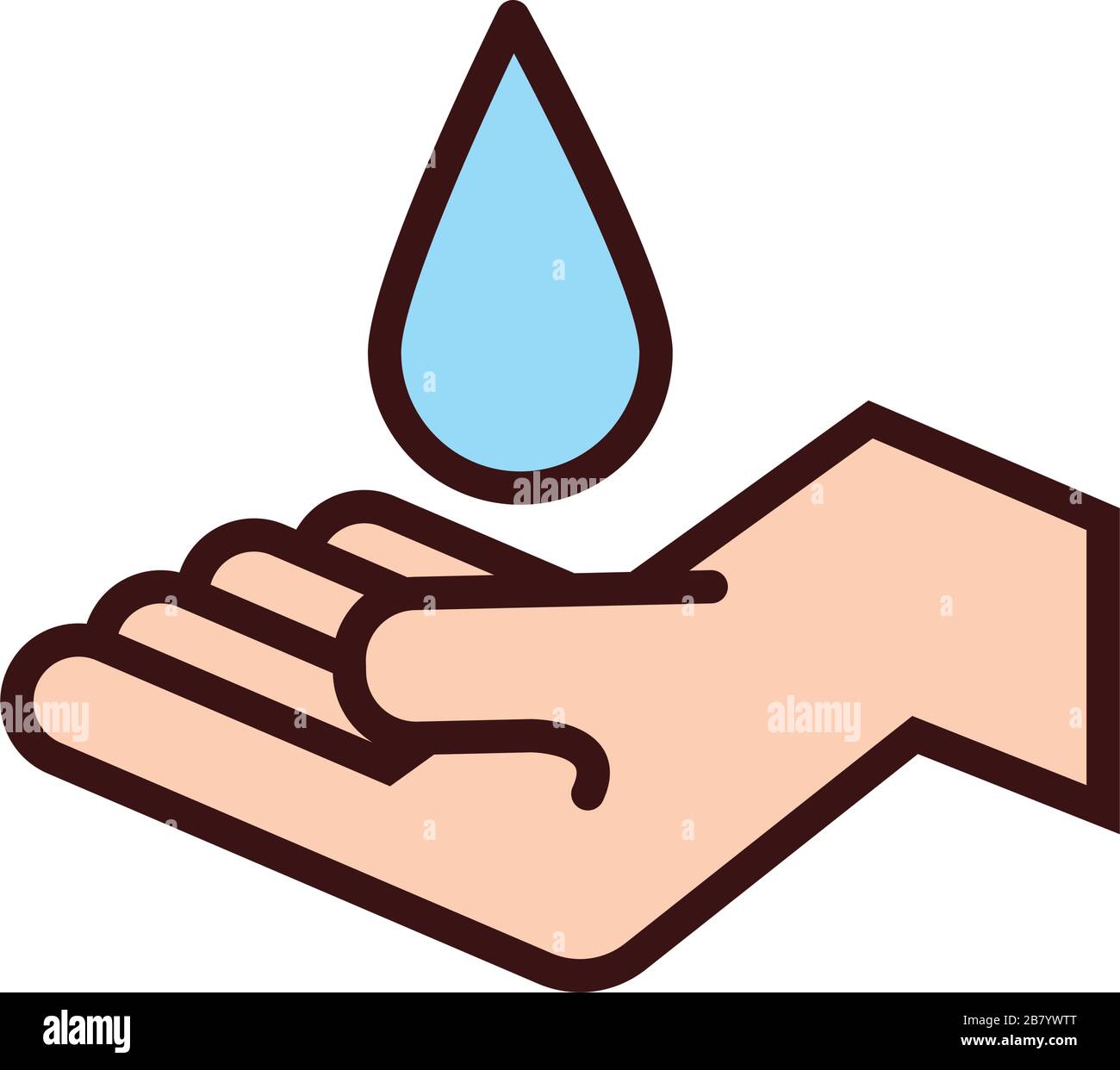 hand washing line and fill style icon Stock Vector Image & Art - Alamy