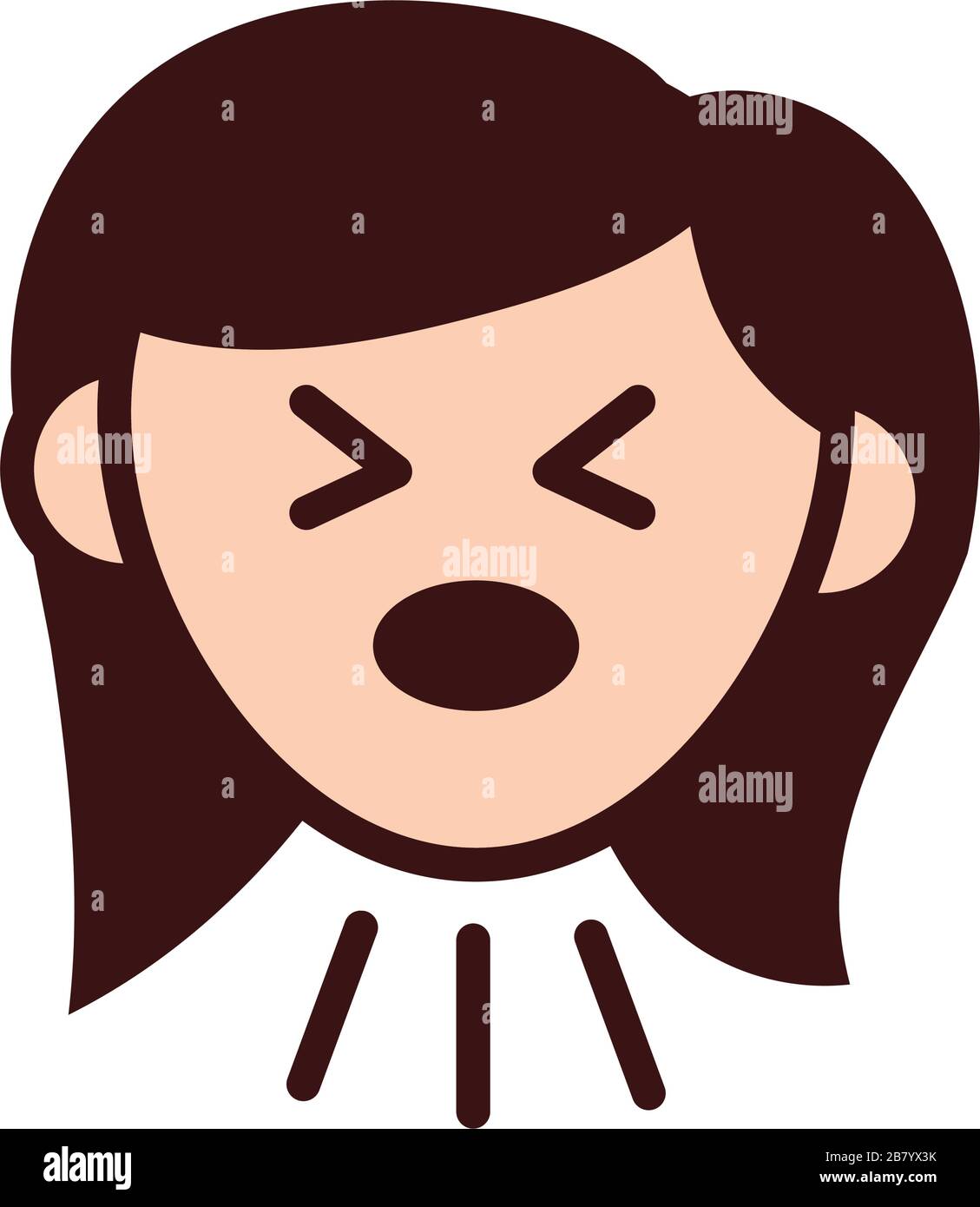 person coughing sick line and fill style icon Stock Vector Image & Art ...