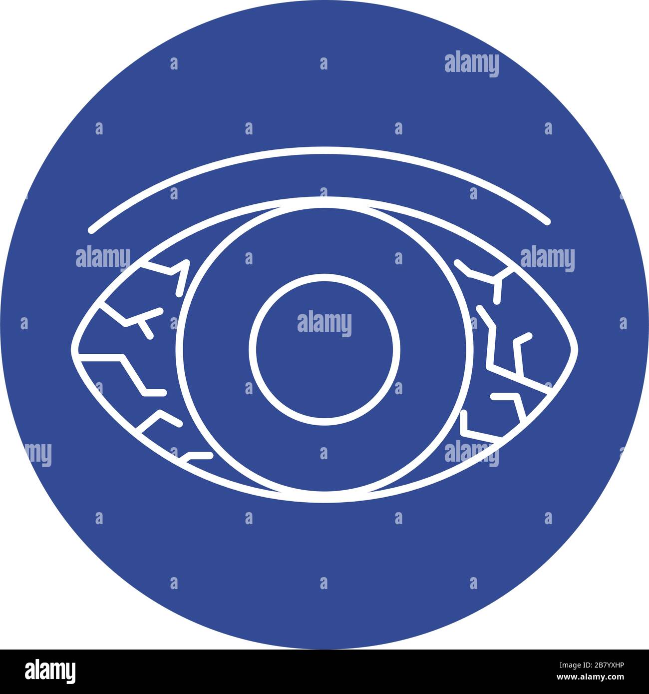 scared eyes, line block style icon vector illustration design Stock ...