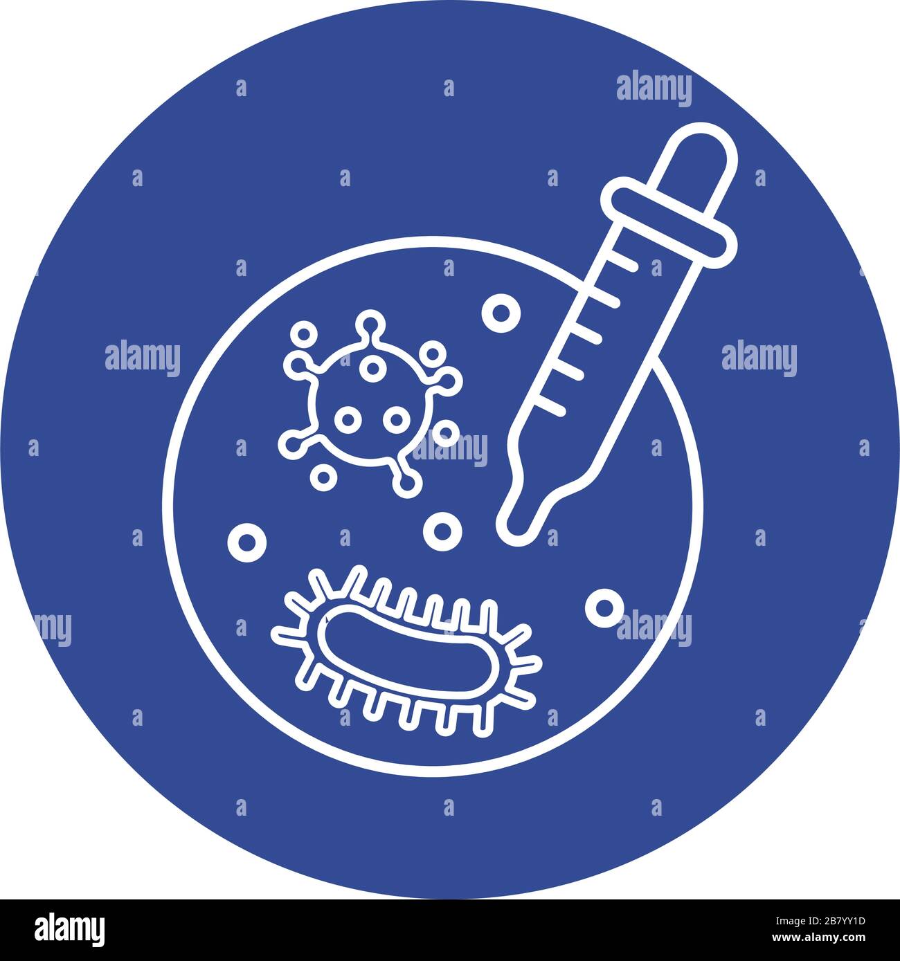 bacterial microorganism in a circle, line block style icon vector illustration design Stock ...