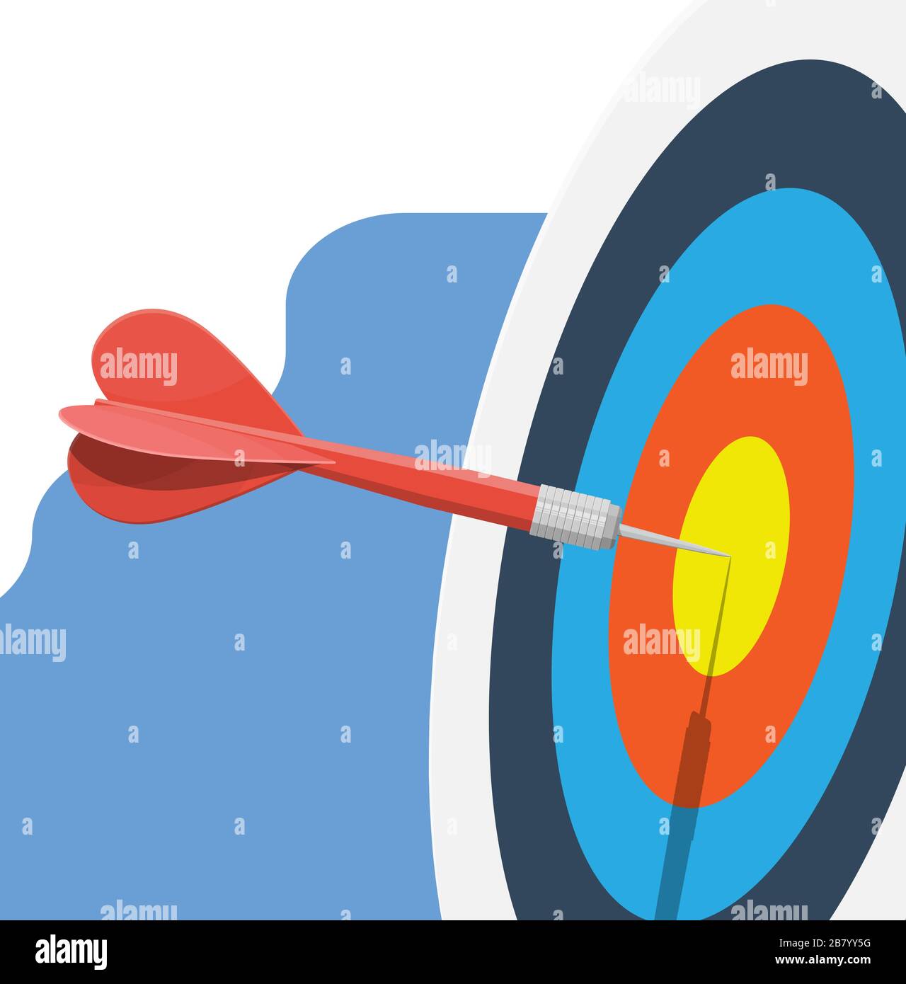 Target with arrow in center. Goal setting Stock Vector Image & Art - Alamy