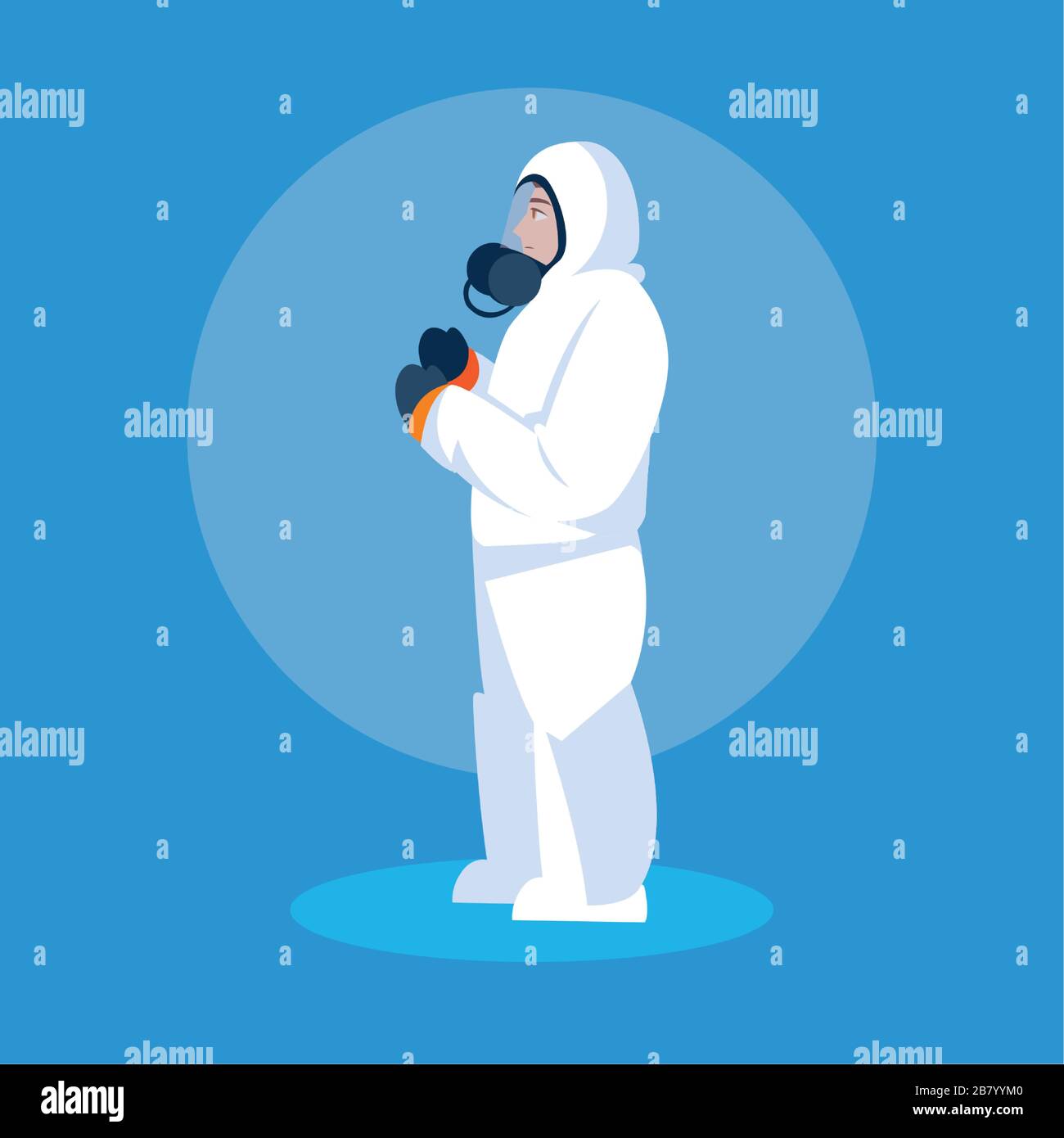 Germ protection suit Stock Vector Images - Alamy