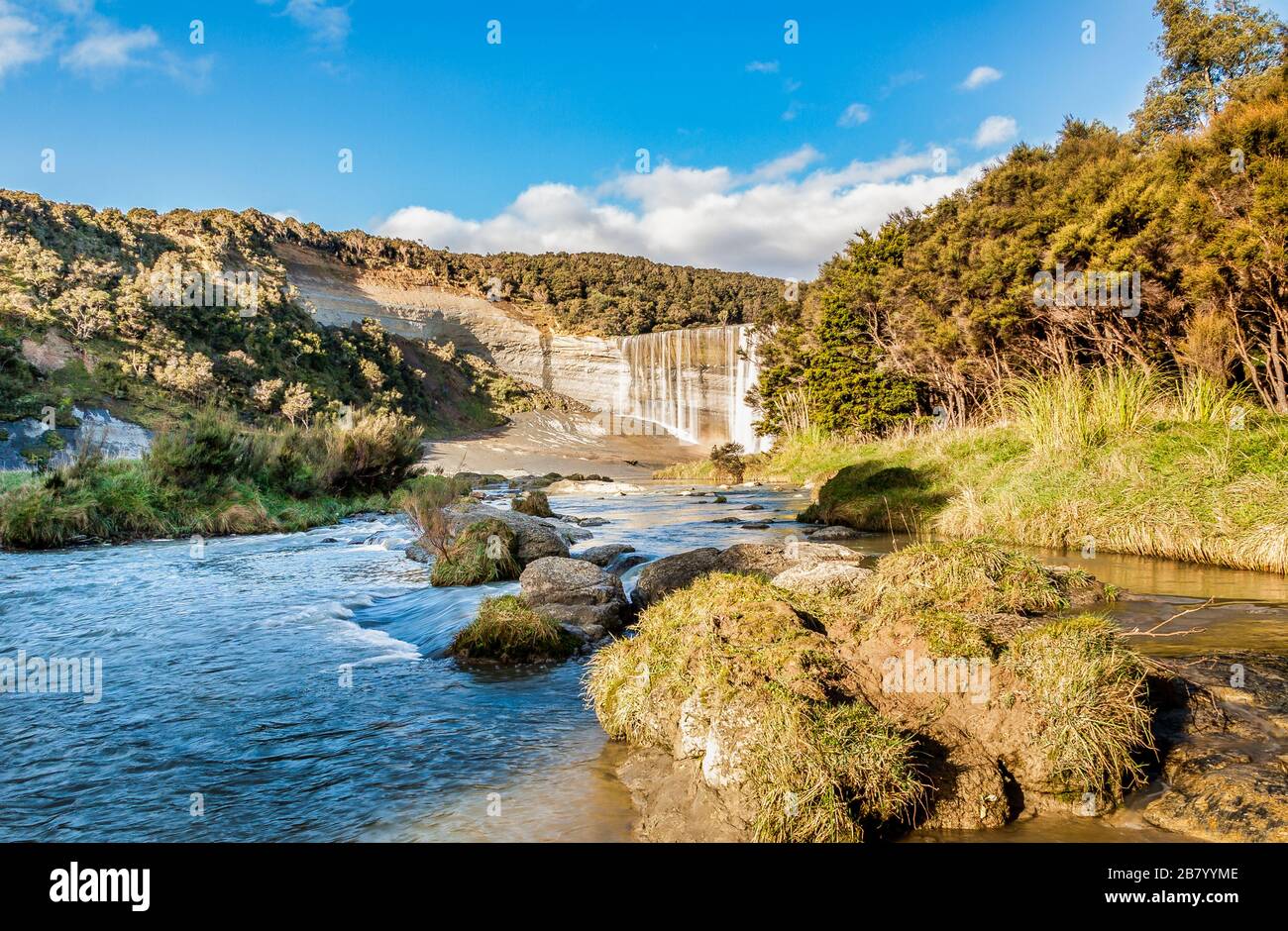 Walking up the river through the valley to the base of the spectacular ...