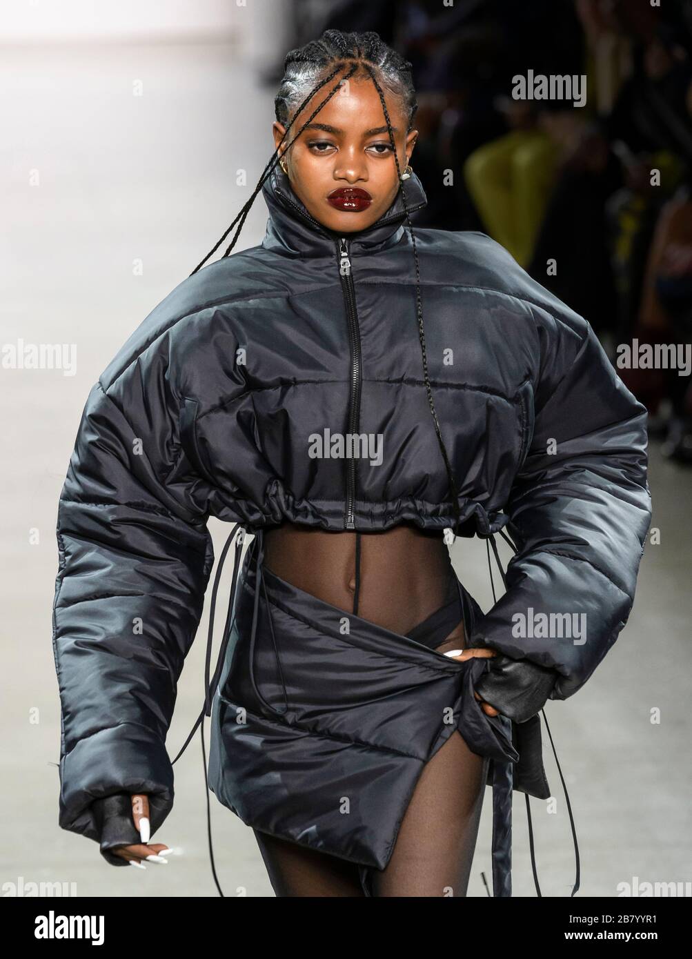 New York, New York - Feb. 08, 2020: Elizabeth Ayodele walks the runway ...
