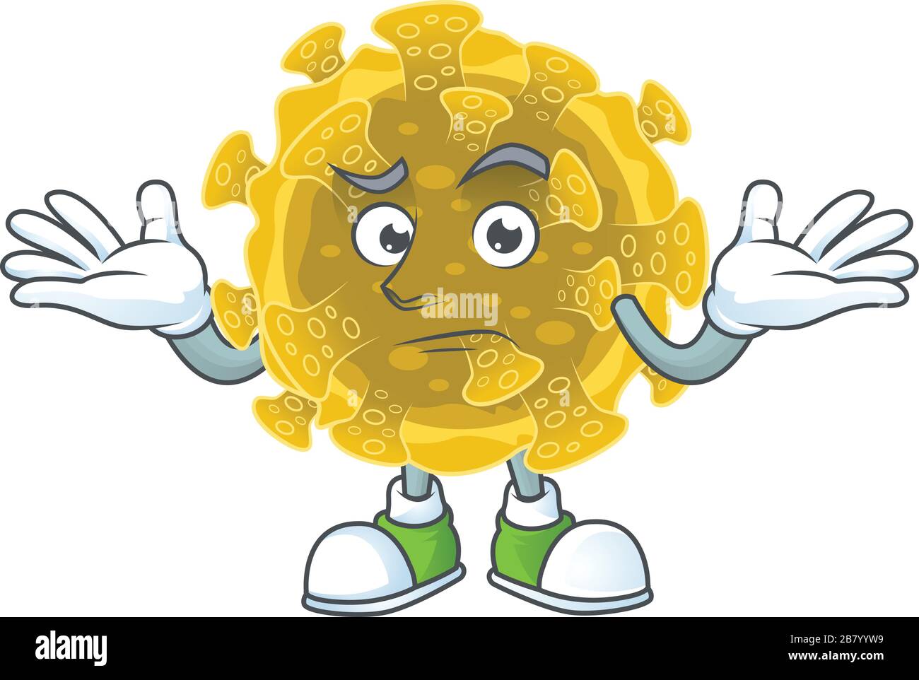 A picture of smirking infectious coronavirus cartoon character design ...