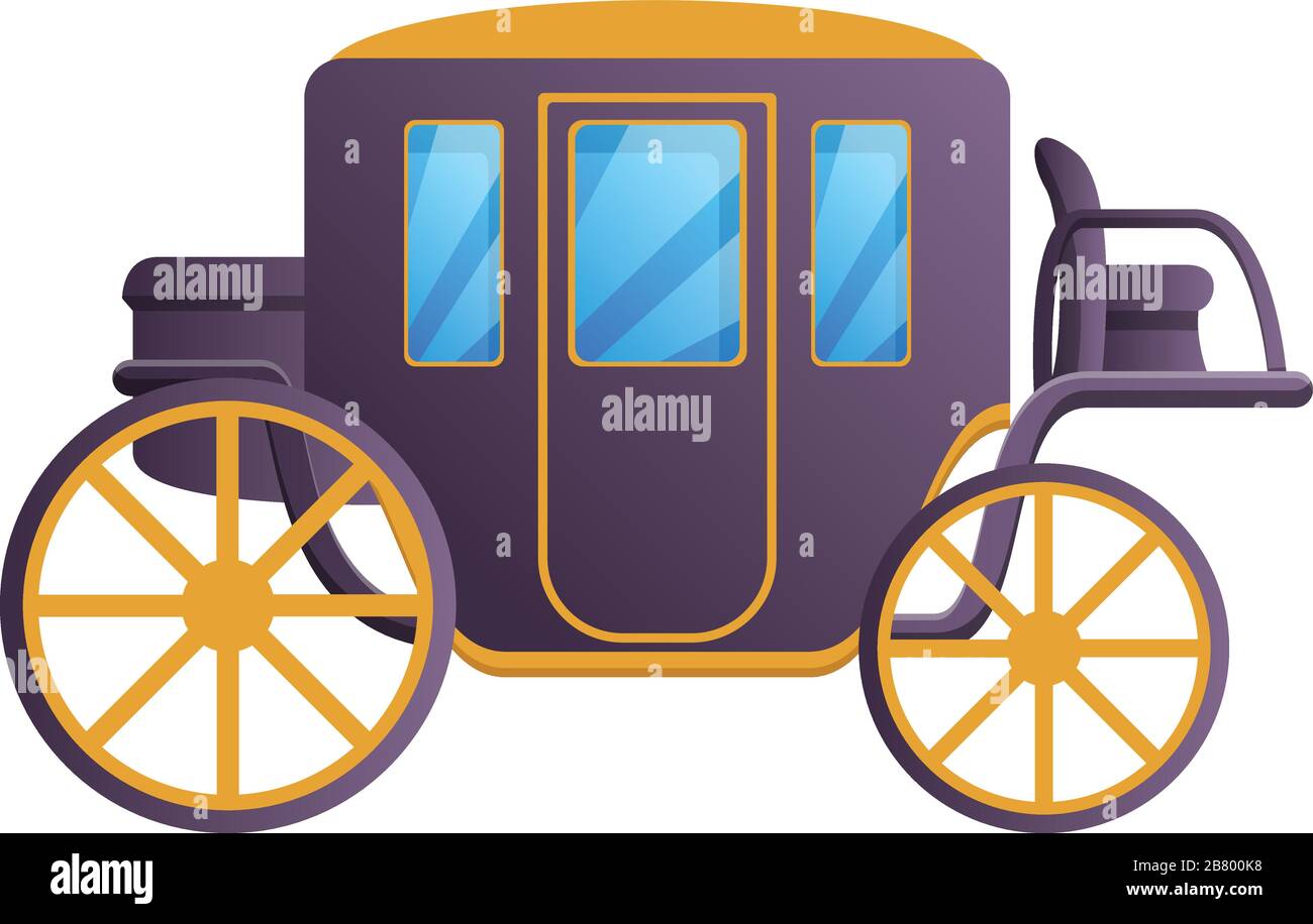 Antique carriage icon. Cartoon of antique carriage vector icon for web ...
