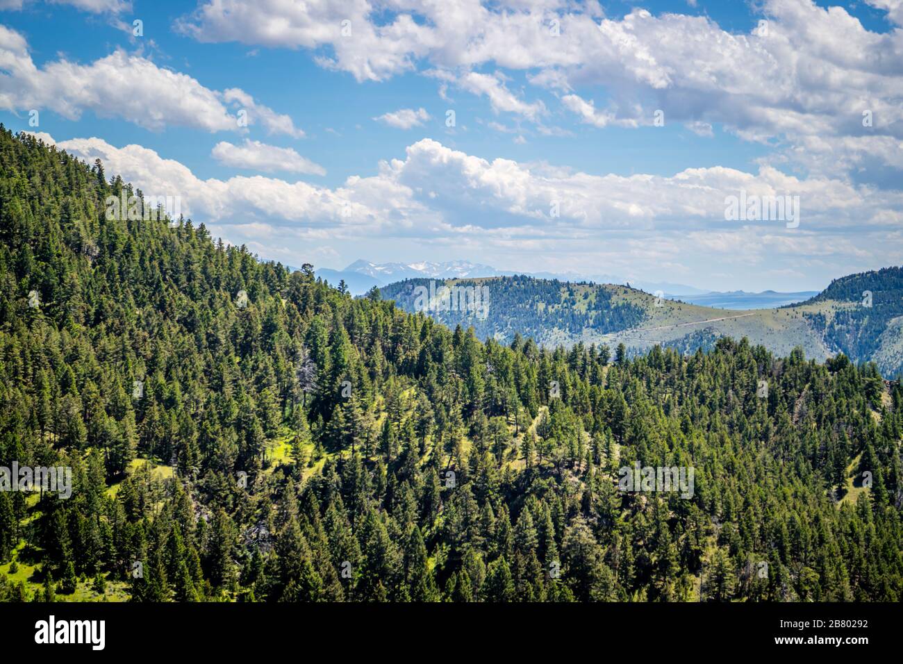 A beautiful overlooking view of nature in Lewis and Clark Caverns SP ...