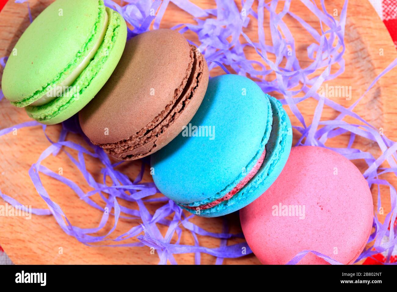 The macarons，Close-up, studio shot Stock Photo - Alamy