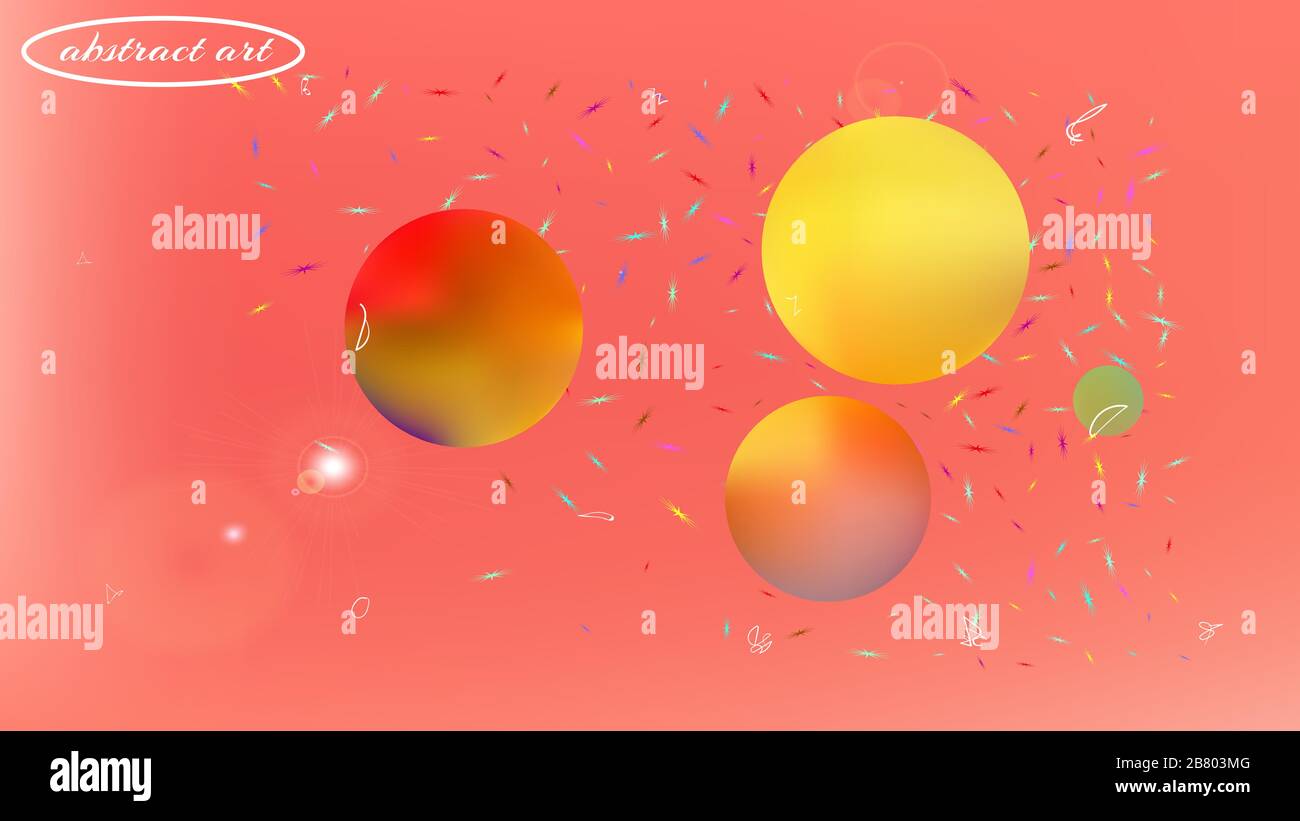 Breezy space fantasy. Minimal colorific illustration fantasy ...