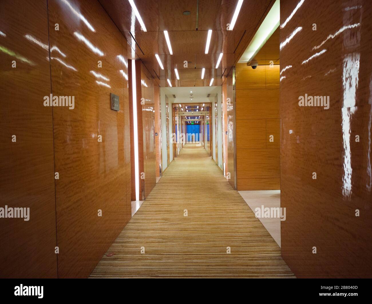 Indoor wooden floor passage hi-res stock photography and images - Alamy