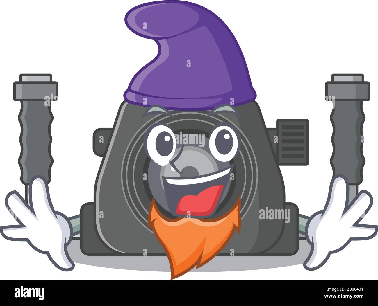 Cute and funny underwater camera cartoon character dressed as an Elf ...