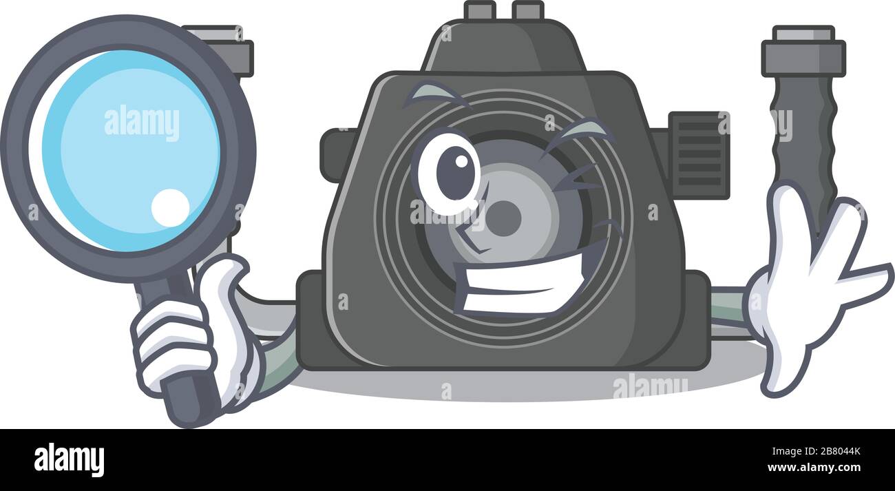Underwater camera in Smart Detective picture character design Stock ...
