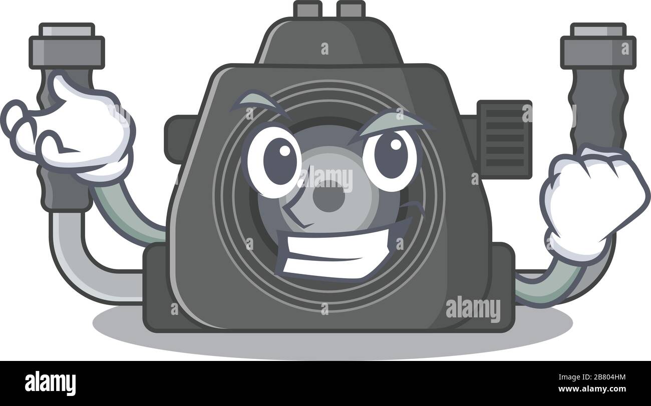 Underwater camera cartoon character style with happy face Stock Vector ...