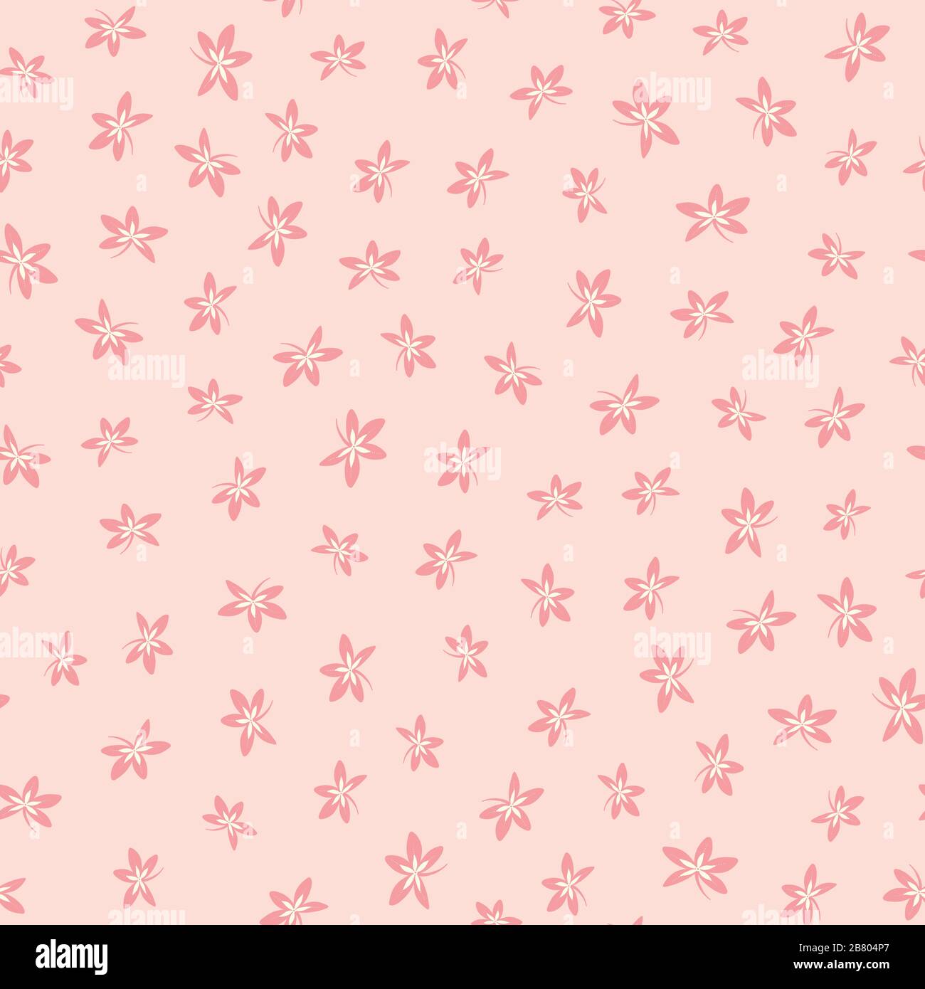 Floral pattern background. Seamless tossed repeat vector design of ...