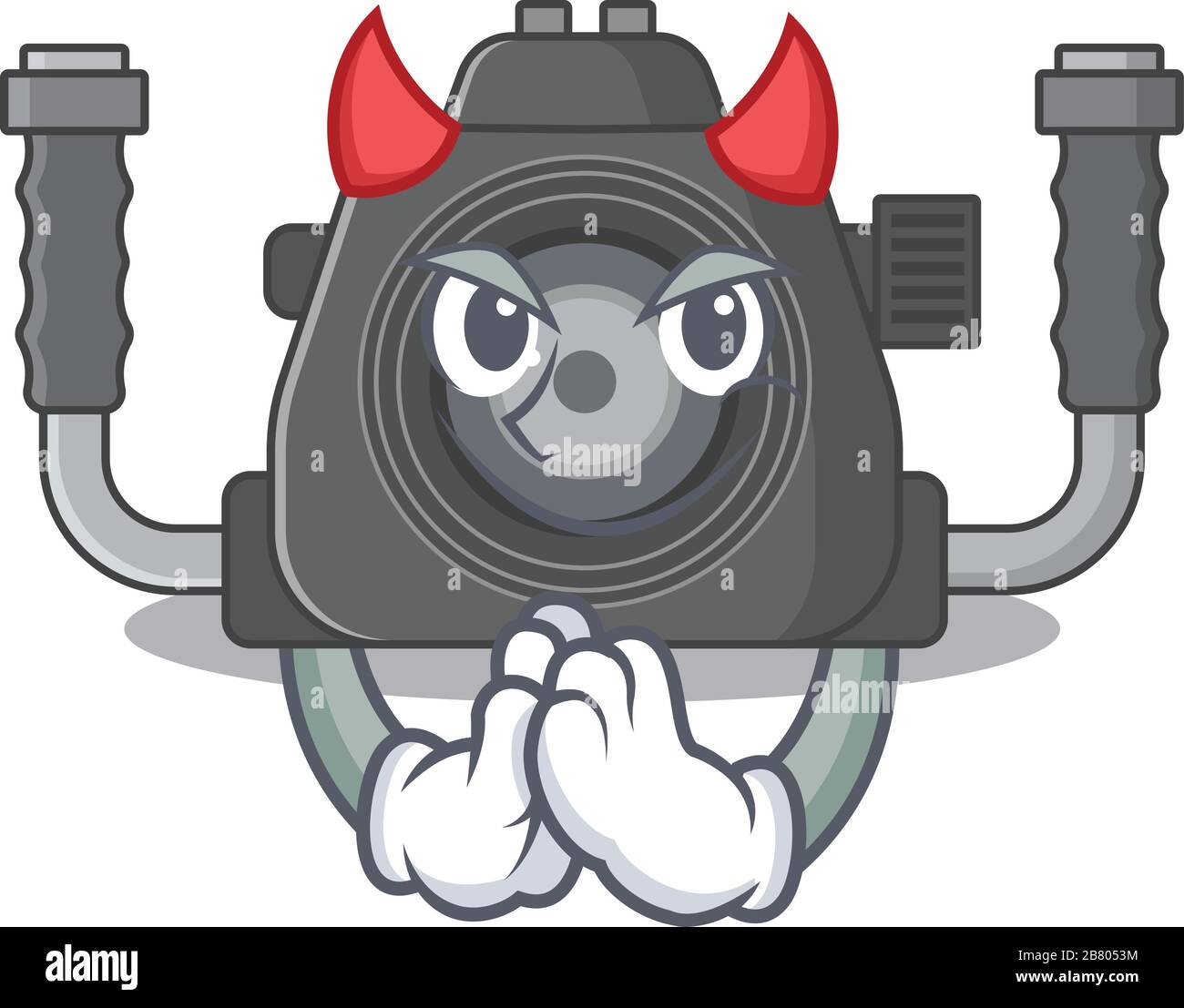 A picture of underwater camera in devil cartoon design Stock Vector ...