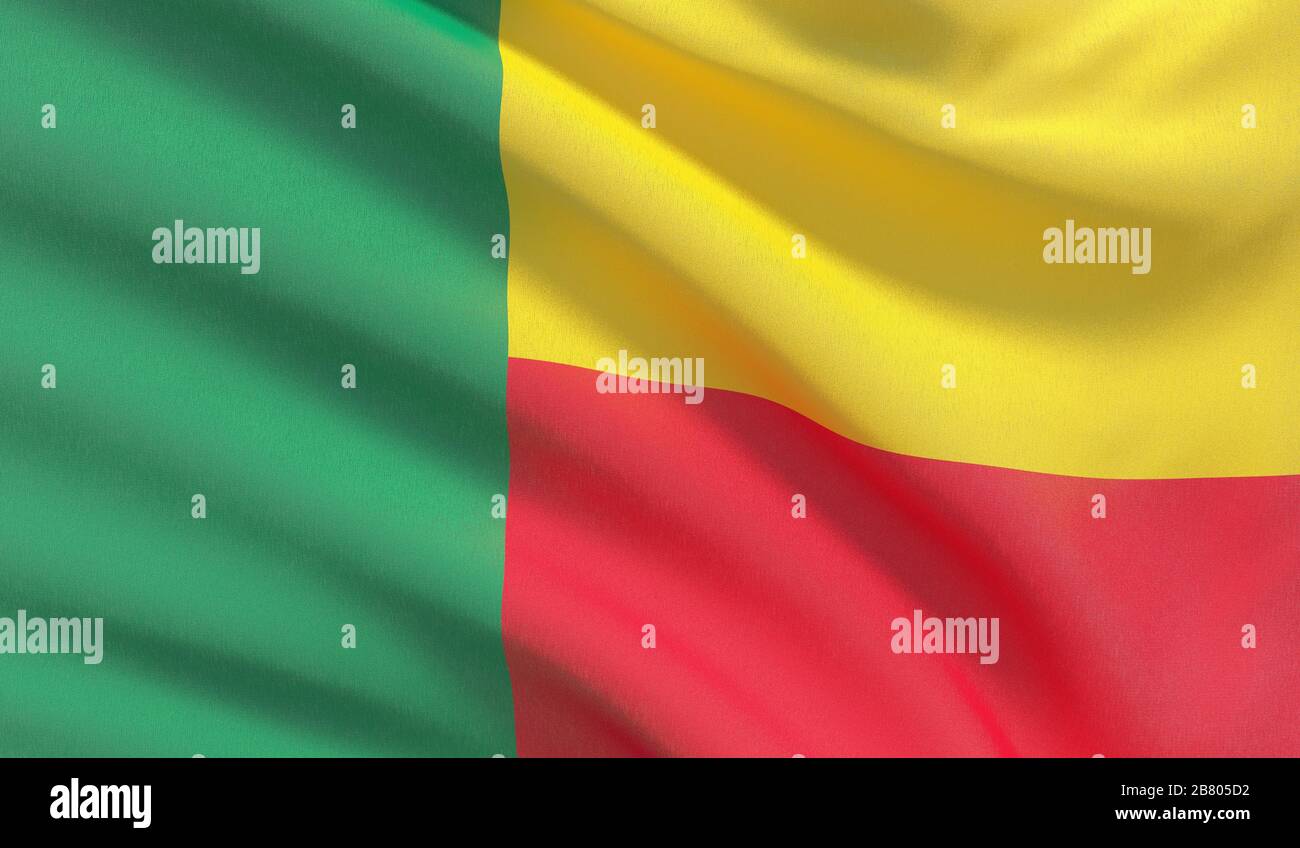 Benin flag close up hi-res stock photography and images - Alamy