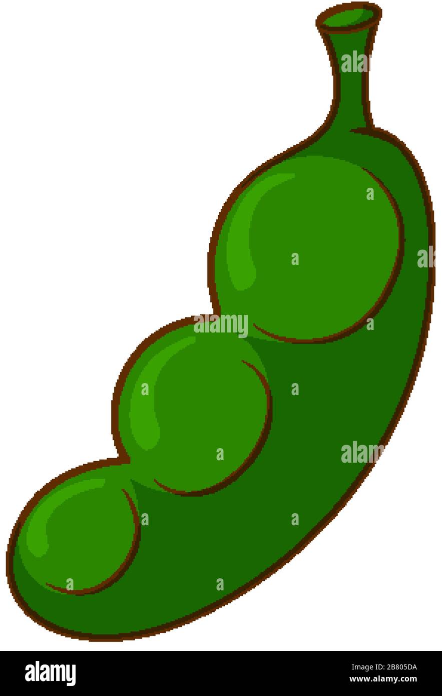 One pot of green bean on white background illustration Stock Vector ...