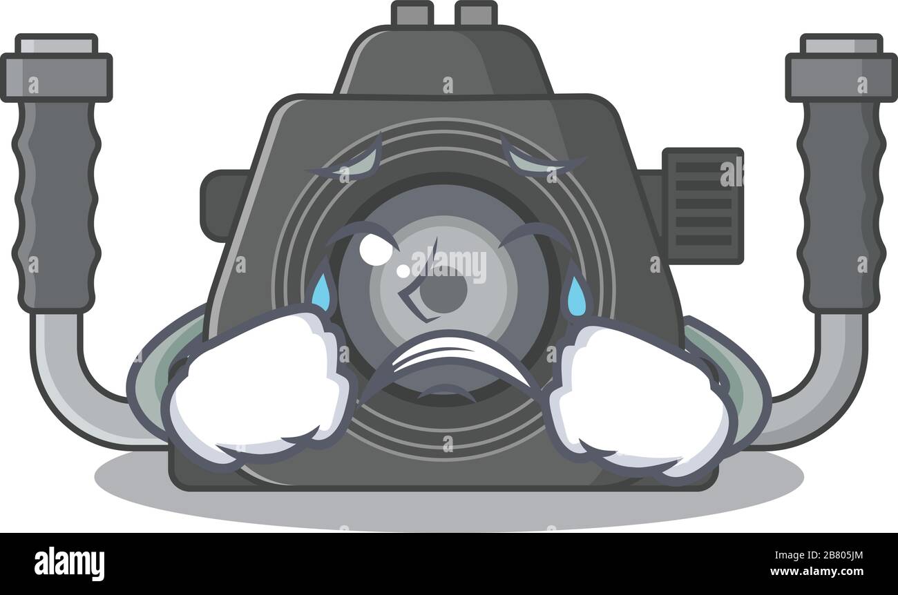 A Crying underwater camera cartoon mascot design style Stock Vector ...