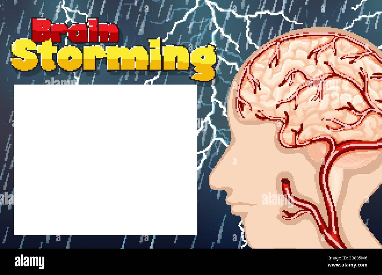 Background template with word brain storming illustration Stock Vector ...