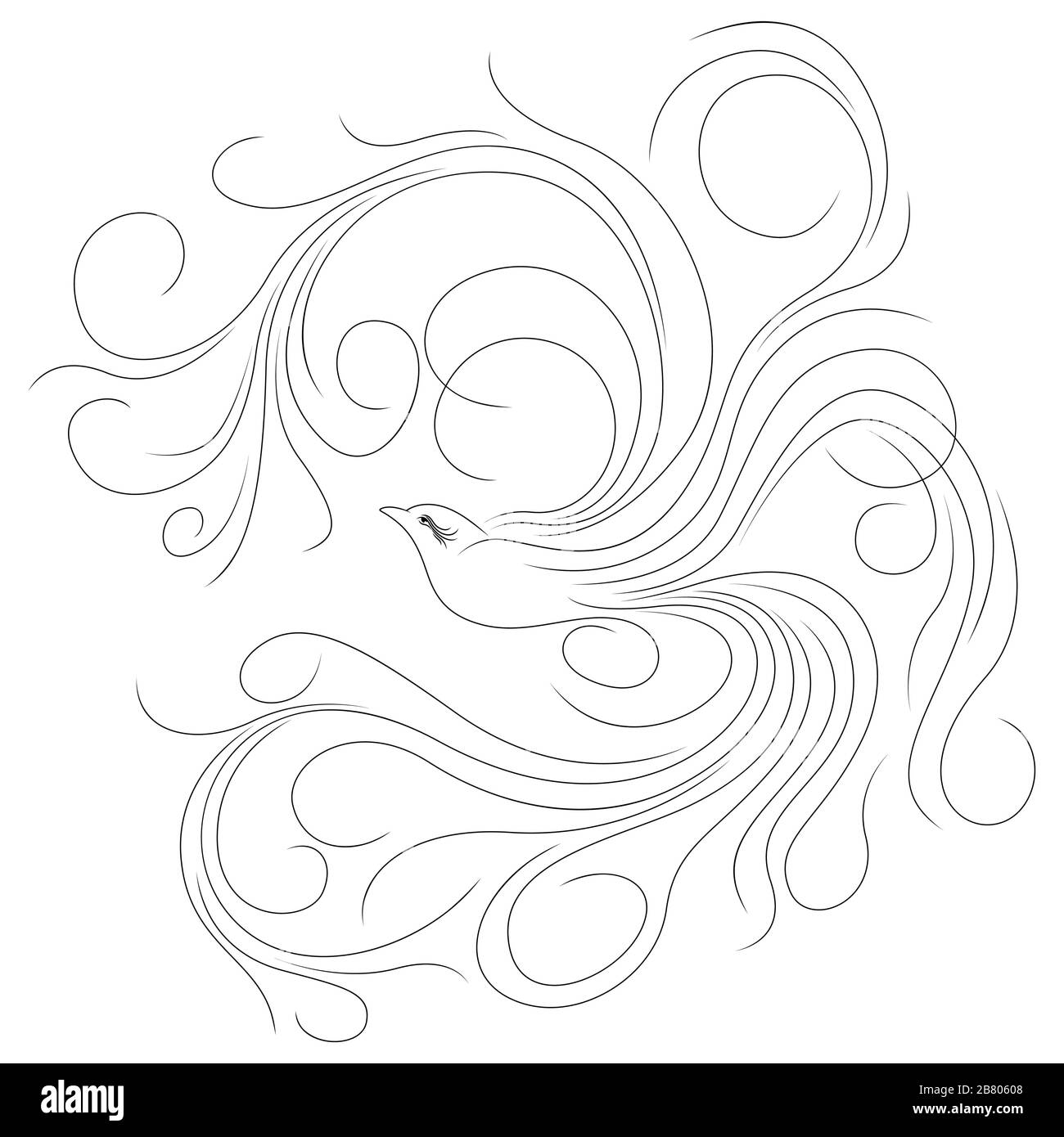 Bird wings outline Cut Out Stock Images & Pictures - Alamy