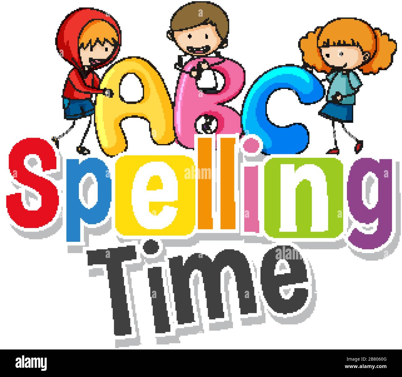 Kids Spelling Clipart