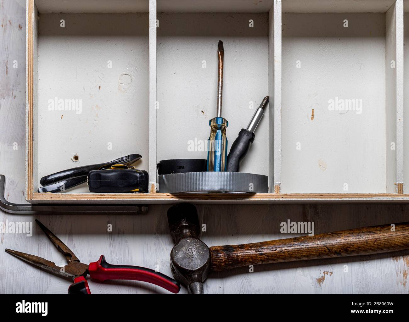 Set of tools with negative space and background for advertising Stock ...