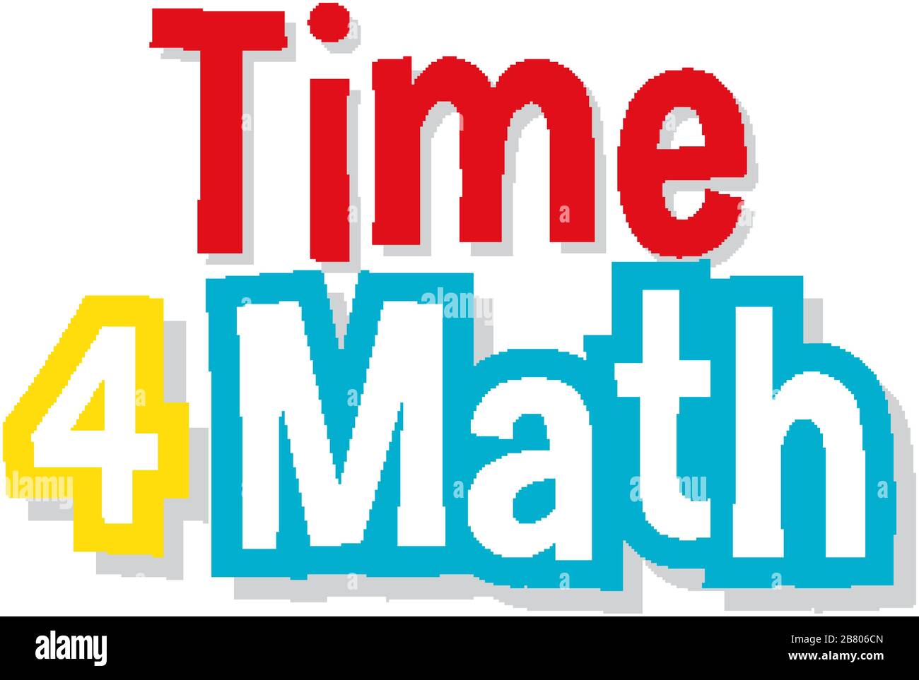 Font design for word time for math on white background illustration ...