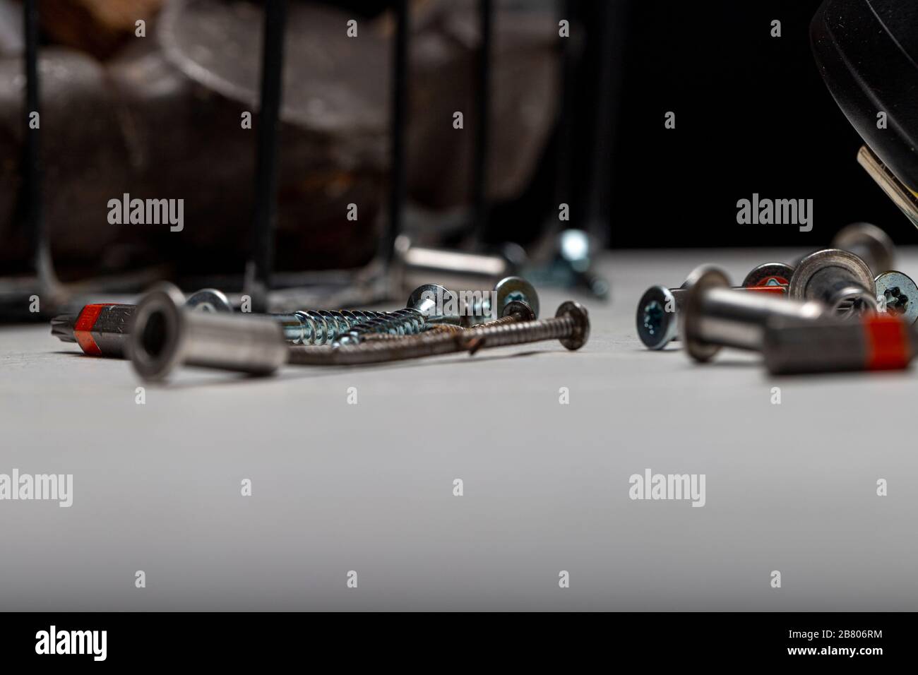 Set of tools with negative space and background for advertising Stock ...